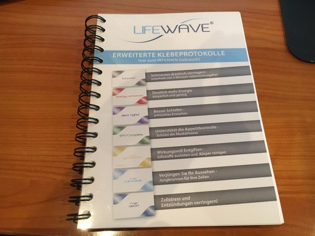 DinA5 BROSCHÜRE/KATALOG "ERWEITERTE LIFEWAVE KLEBEPROTOKOLLE ...